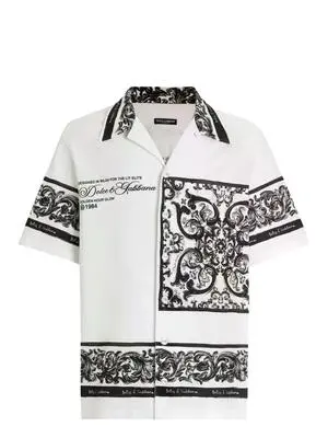 Dolce & Gabbana Logo-print Cotton Shirt - White