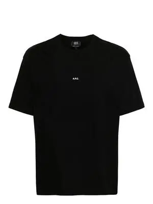 A.p.c. Logo-print Cotton T-shirt - Black