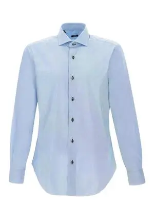 BARBA NAPOLI Cotton-blend Shirt - Blue