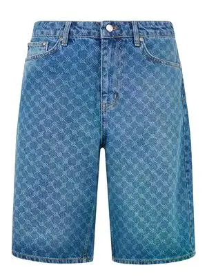 DAILY PAPER Monogram Denim Shorts - Blue