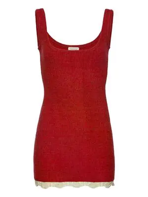 Magda Butrym Ribbed-knit Minidress - Red