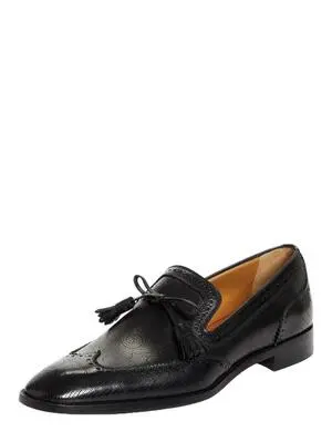 CHRISTIAN LOUBOUTIN Grave Perforated Wingtip Venetian Loafer - Black