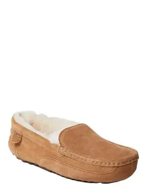DEARFOAMS Fireside Melbourne Shearling Moccasin Slipper - Chestnut
