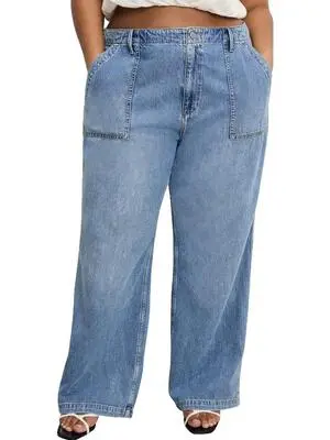 GOOD AMERICAN Lite Drawstring Jeans