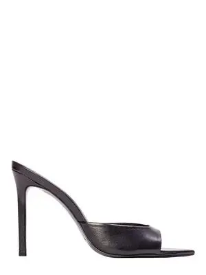 BLACK SUEDE STUDIO Brea Leather Mule - Black Leather