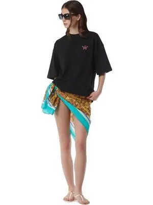 Mcm X Snipes Rhinestone Logo T-shirt - Black