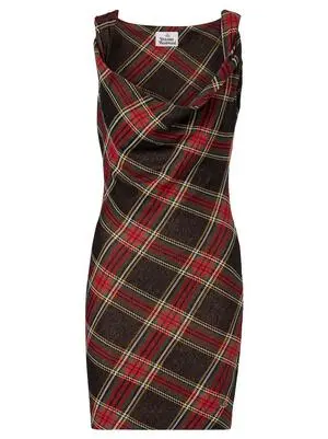 VIVIENNE WESTWOOD Anna Plaid Cotton Minidress - Multicoloured