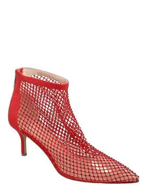 Charles By Charles David Afterhours Rhinestone Mesh Bootie - Fiery Red