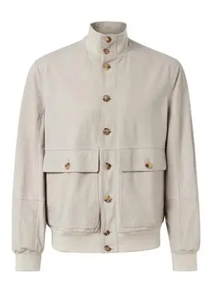 Brunello Cucinelli Leather Blouson - Beige