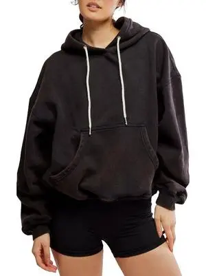 Free People Fleece Hoodie - Black