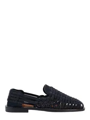 Brunello Cucinelli Woven Suede Loafers - Blue