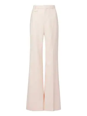 Chloé Virgin Wool Gabardine Flared Pants - Pink