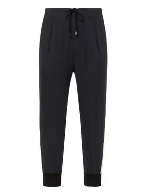 TOM FORD Cotton And Silk Twill Sweatpants - Black