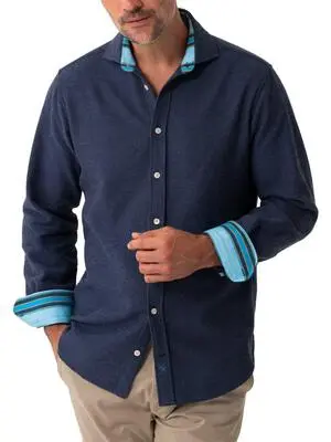 KOY CLOTHING Button Up Shirt Dark Blue