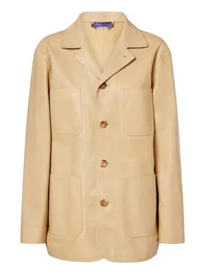 Ralph Lauren Adrianna Leather Jacket - Beige