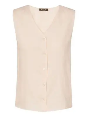 Loro Piana Milly Ramie Vest - Beige