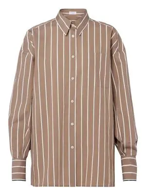 Brunello Cucinelli Monili Striped Shirt - Brown