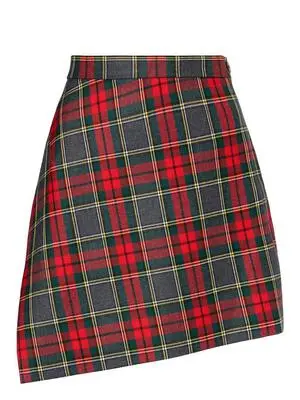 VIVIENNE WESTWOOD Infinity Plaid Virgin Wool Miniskirt - Multicoloured