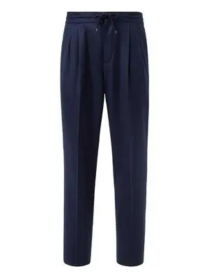 Brunello Cucinelli Virgin Wool Straight Trousers - Blue