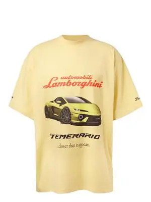 Balenciaga X Automobili Lamborghini Cotton Jersey T-shirt - Yellow