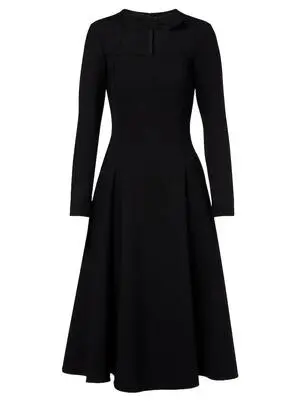 Oscar De La Renta Cutout Wool-blend Cocktail Dress - Black