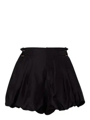 Chloé Belted High-rise Silk Habotai Shorts - Black