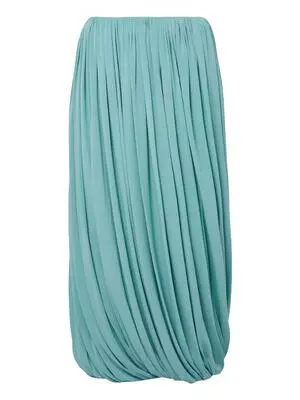 Alaïa Gathered Jersey Midi Skirt - Blue