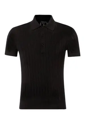 TOM FORD Cotton And Silk Polo Shirt - Black
