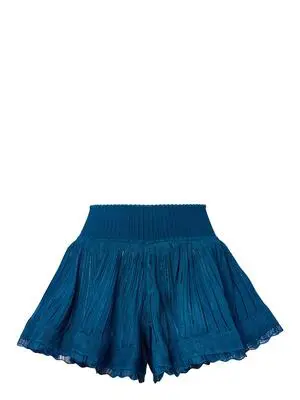Alaïa Ribbed-knit Skort - Blue