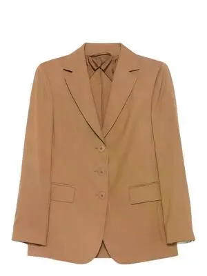 Max Mara Virgin Wool Single-breasted Blazer - Brown