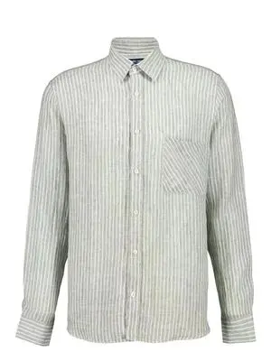 Frescobol Carioca Telles Striped Button-up Shirt - Green