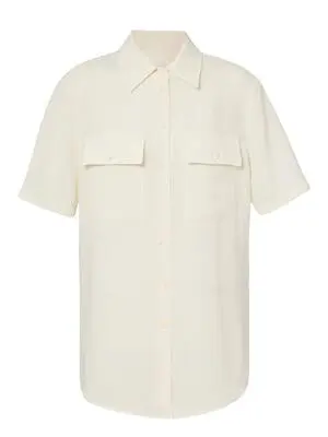 Loro Piana Shirley Linen Crepe Shirt - White