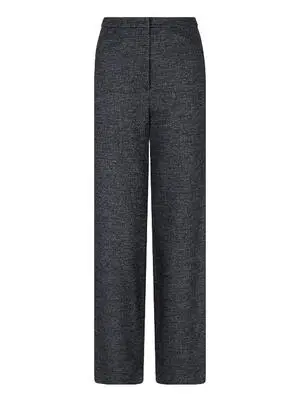 Emporio Armani Houndstooth Cloth Trousers - Black
