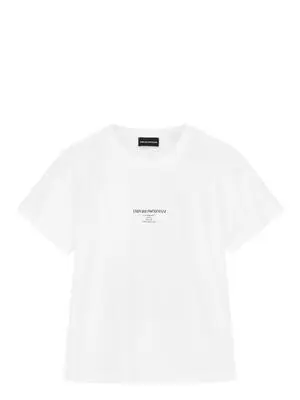 Emporio Armani Jersey T-shirt With Photographic Print - White