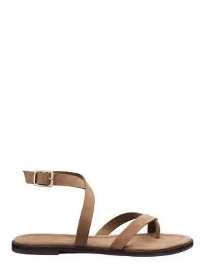 REFORMATION Jane Flat Sandal Farro Suede