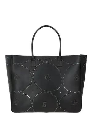 10 CORSO COMO Large Tresor Leather Tote Bag - Black