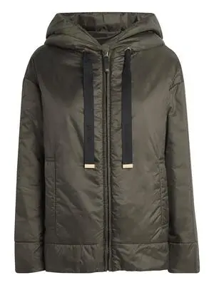 Max Mara The Cube Hooded Puffer Jacket Green