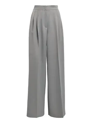Max & Co. Satin Pleated Wide-leg Trousers - Grey
