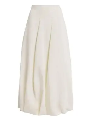 Max & Co. Canvas Balloon Midi Skirt - White
