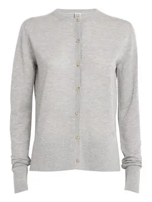TOTÊME Fine-knit Cardigan - Grey