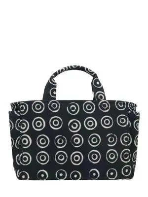 10 CORSO COMO Circle-print Canvas Tote Bag - Black