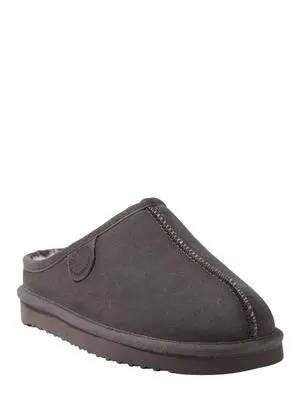 DEARFOAMS Fireside Greta Shearling Clog Slipper Grey