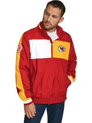 Tommy Hilfiger Kansas City Chiefs Gael Lightweight Half-zip Hoodie Jacket - Red