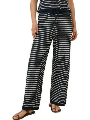PACT Beachside Linen Pant - Capri Stripe