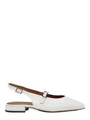 AMIE RAFA Athena Mary Jane Flats White
