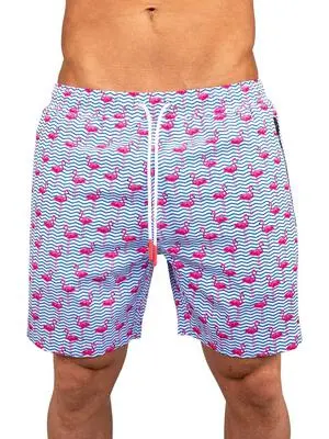MACEOO Printed Swim Trunks - Blue