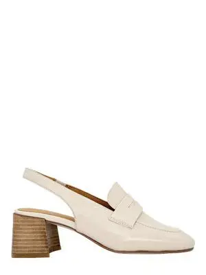 AMIE RAFA Glasgow Leather Mules Nude