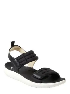 DEARFOAMS Thea Quarter Strap Sandal - Black