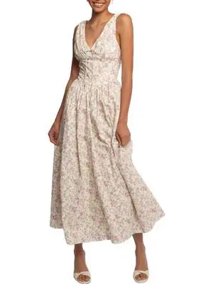 PETAL & PUP Floral Print Sleeveless Maxi Dress - Pink