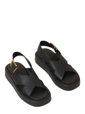 Charlotte Stone Anto Slingback Flatform Sandal Black